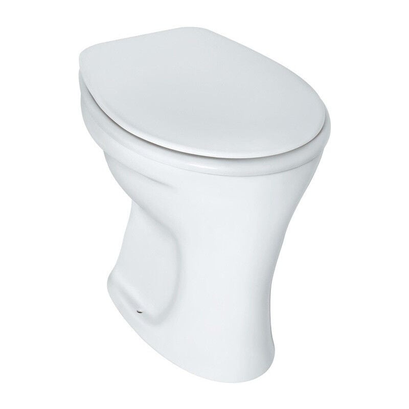 WC au sol avec chasse d'eau EUROVIT, sortie verticale intérieure, blanc ...