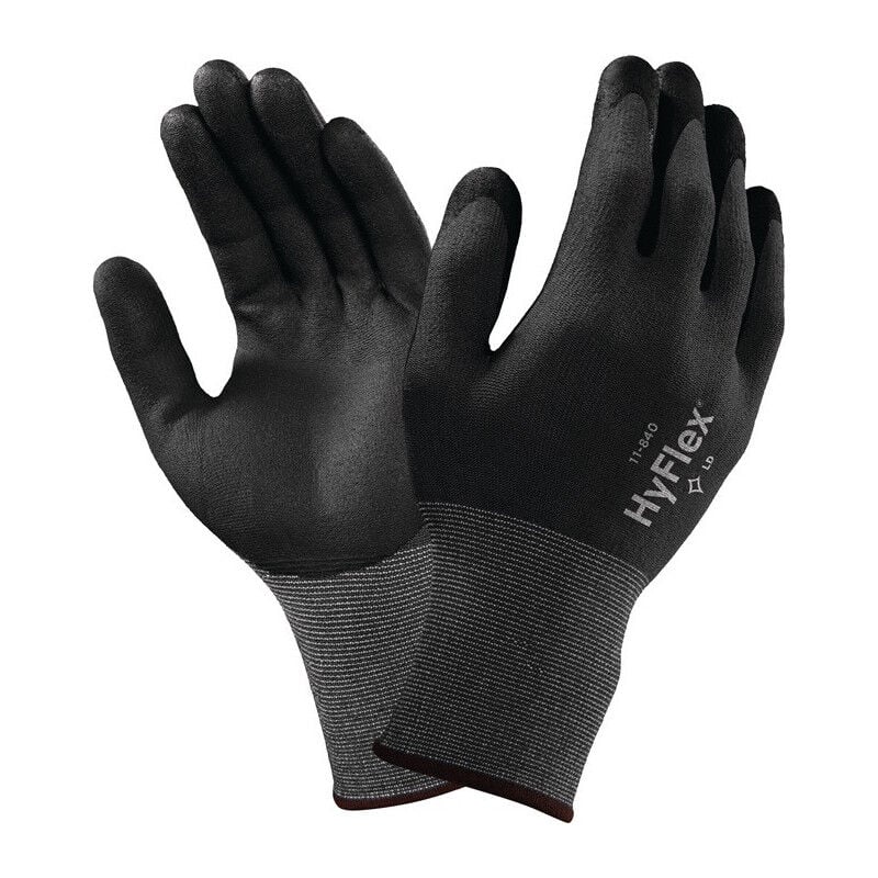 Gant HyFlex 11-840 Taille 9 noir/gris Nylon-Spandex EN 388 Kat.II (Par 12)
