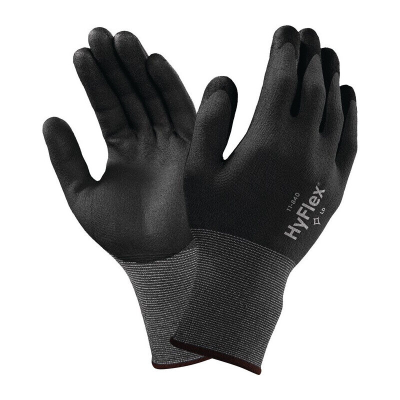 Gant HyFlex 11-840 Taille 10 noir/gris Nylon-Spandex EN 388 Kat.II (Par 12)