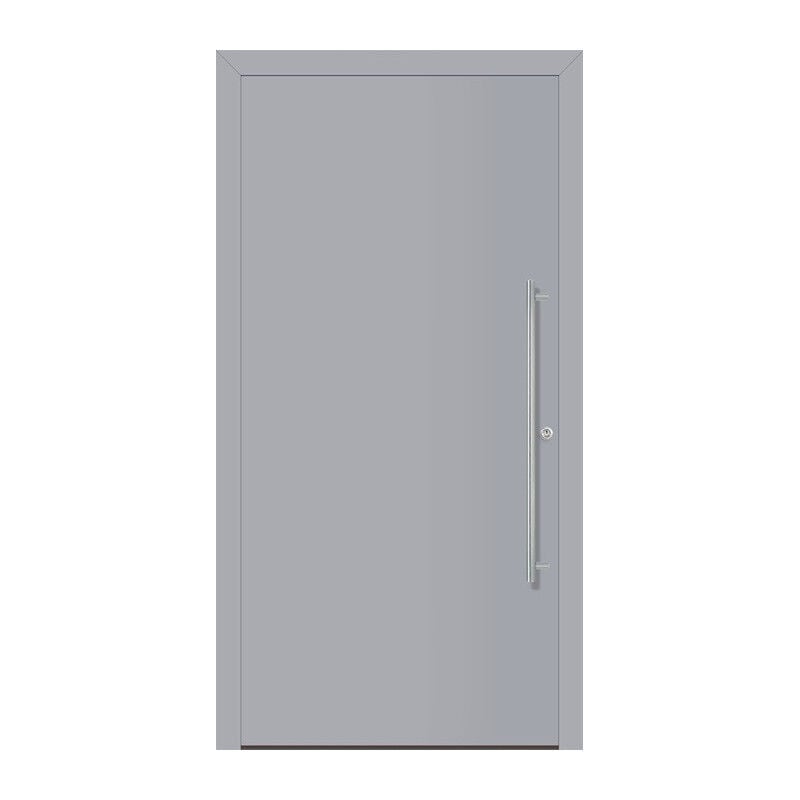 Porte d'entrée en métal Home RAL 7001 B.1100mm H.2100mm DIN droite RC 2 ...