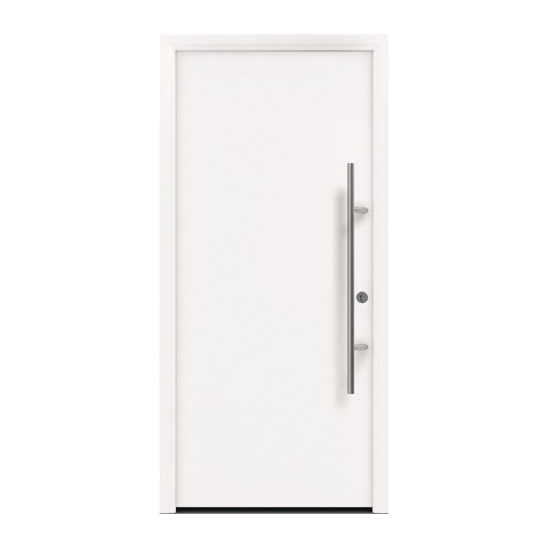 Porte d'entrée en métal PRO blanc RAL9016 B1100mm H2100mm DIN droite RC ...