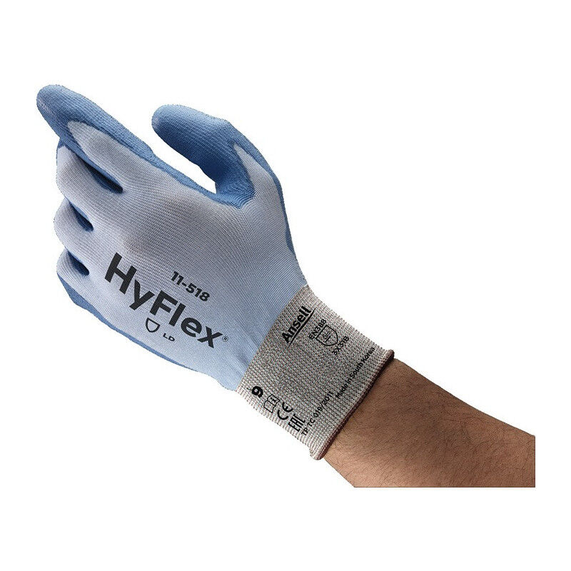 Gant de protection anti-coupures HyFlex® 11-518 Taille 8 bleu EN 388 PSA II 12 PA (Par 12)
