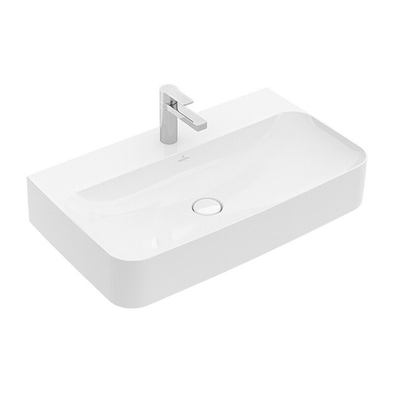 Lavabo V&B FINION avec trop-plein couvert ViFlow 800x470mm we C+