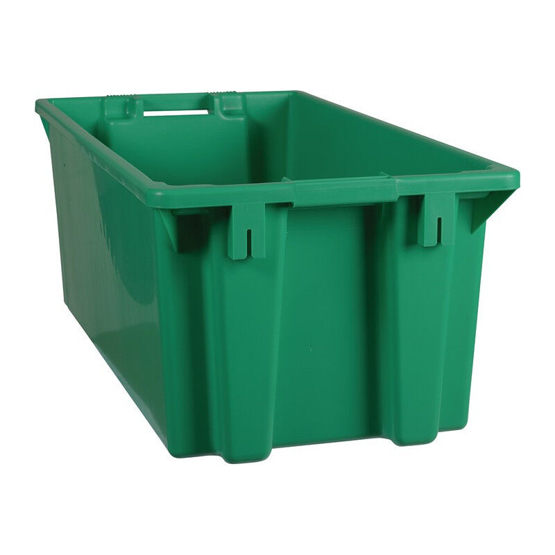 Bac gerbable-emboîtable PP vert L800 x l400 x H300mm