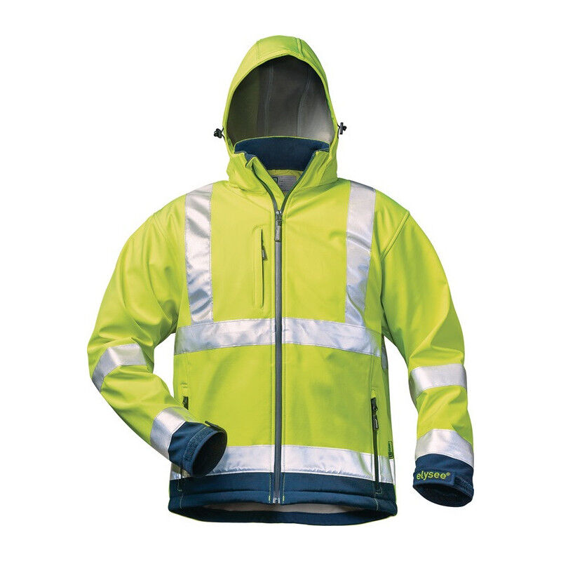 Veste softshell haute visibilité LIAM Taille XXL jaune fluo/marine ELYSEE