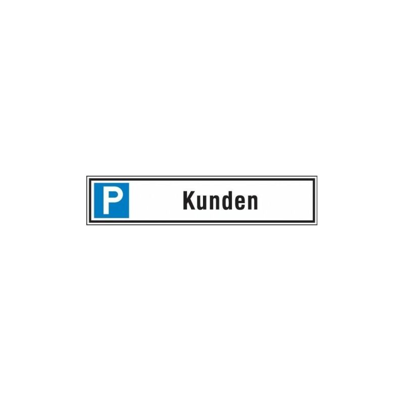 STRECKEN Parkplatzschild 520 x110 mm Alu Kunden