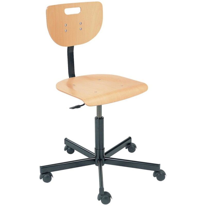 Chaise de travail Werek sur roulettes - Bois