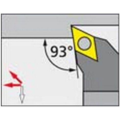 Porte-outils ISO 93° PDJNR/L, Désignation : PDJNL 2525 M15, Queue vierkant 25 x 25 mm ...
