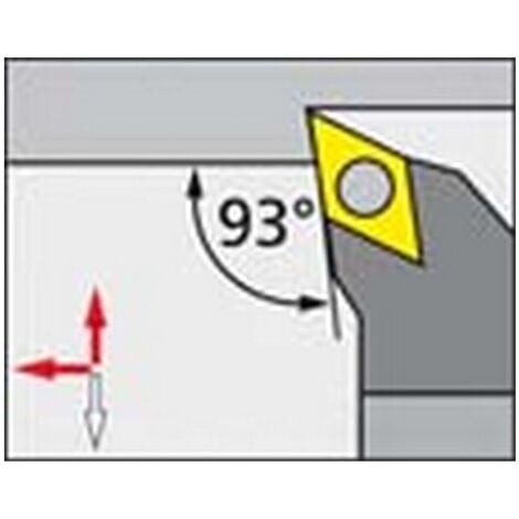 Porte-outils ISO 93° SDJCR/L, Désignation : SDJCR 2020 K11, Queue vierkant 20 x 20 mm ...