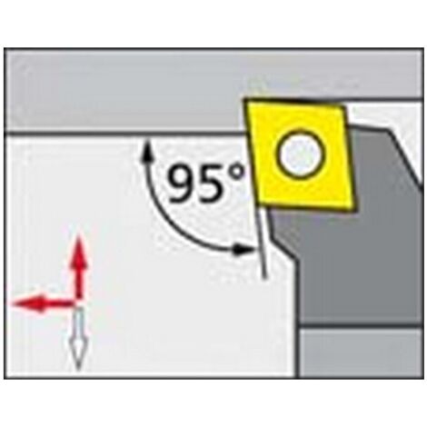 Porte-outils ISO 95° PWLNR/L, Désignation : PWLNR 2020 K08, Queue vierkant 20 x 20 mm ...