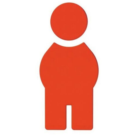 Symbole Homme SERIE 801 autocollant. Polyamid corail