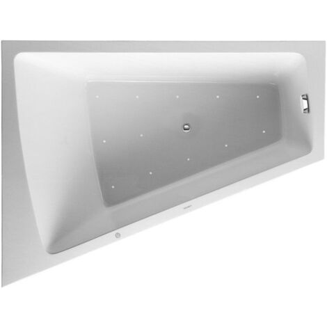 Baignoire bain à remous Duravit PAIOVA 225 l 170x130 blanc 1 dossier ...