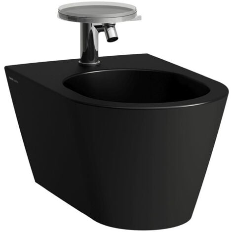 Bidet mural KARTELL, version 1 trou pour robinet, noir mat LAUFEN