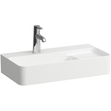 Lavabo VAL COMPACT 600 x 315 mm, 1 trou pour robinetterie, avec trop ...