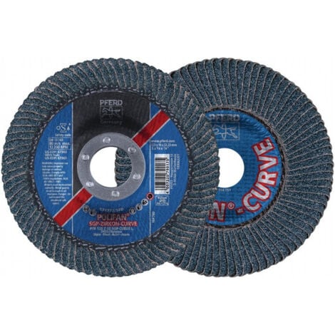 Disque à lamelles POLIFAN Z SGP CURVE STEELOX D. 125 mm granulation 40 conique L (Par 10)