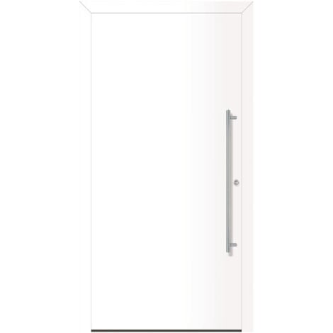 Porte d'entrée en métal Home RAL 9016 B.1100mm H.2100mm DIN droite RC 2 ...