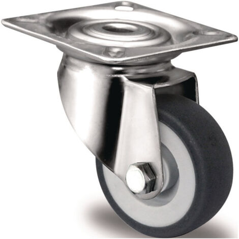 Roulette pivotante D.50mm Trgf.50kg avec platine platine L.60mm à ...