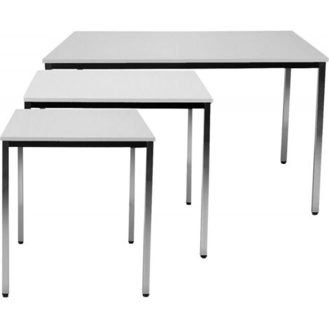 Table 2000x800 mm chrom/gris clair
