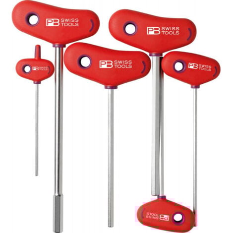 Tournevis manche en T Set en carton 6-unités 3-10mm PB Swiss Tools