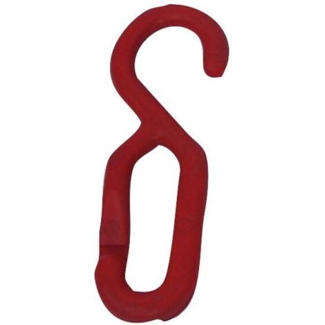 Crochet rouge plastique 6 mm