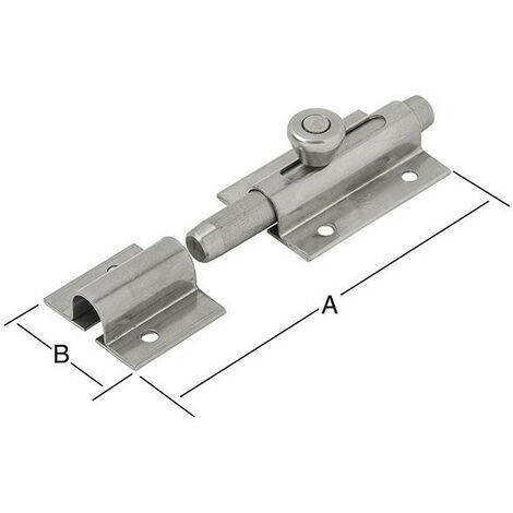 Verrou.36X80mm en acier inoxydable