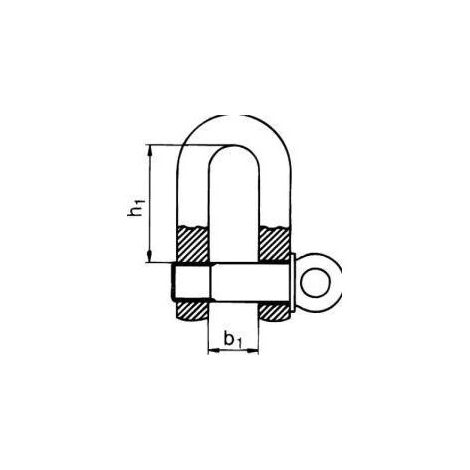 Manille droite galva 14.0mm-9/16 (Par 25)