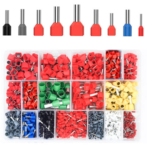 1200 Pièces Embouts de Cablage, 0.5-16mm² Cosses et Kits, Embouts de ...