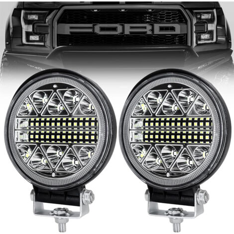 Lot de 2 Led voiture exterieur,phare de travail led,102W 4 " LED ...