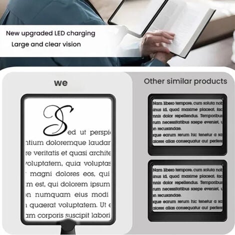 Loupe grossissante 5x avec lumière, loupe col de cygne flexible, lampe de lecture avec 50 LED 24 ...