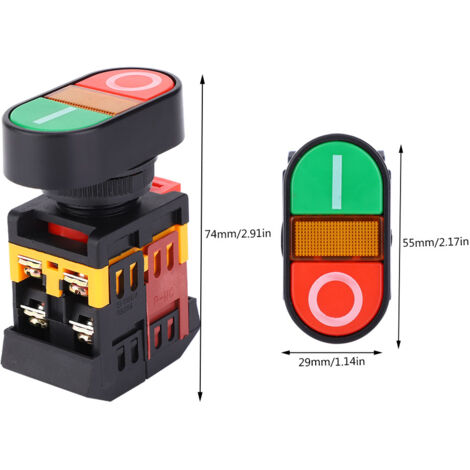 Ej.Life Double Push Button Schalter Start Stop Momentary Button ...