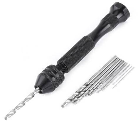 Ej.Life Handdrehbohrer, 0,3-3,6 mm Spannfutter + 10 Stück Mini Micro ...