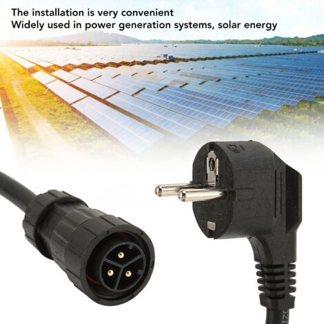 Ej.Life AC-Kabel 10 Fuß AC-Netzkabel Solar-Photovoltaik ...