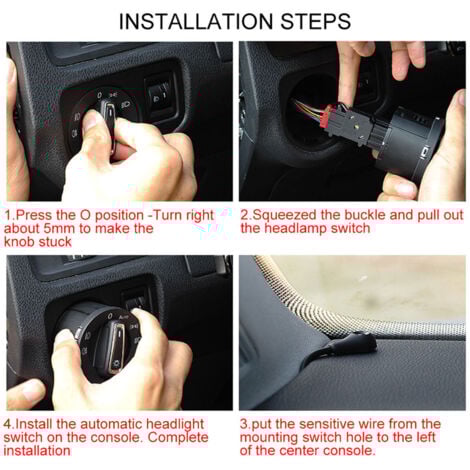 Ej.Life VW T5 Lichtschalter Mit Lichtsensor,Auto Scheinwer Ferschalter ...