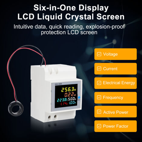 Ej.Life Einphasen-Stromzähler, AC250–450 V, 100 A, intelligenter ...