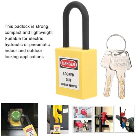 Lockout Lock, 38mm Lock Out Tag Out Vorhängeschlösser Set für Lock Out ...