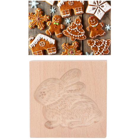 Ausstechform aus Holz, wunderschöne Form aus Buchenholz zum Backen (Hase)
