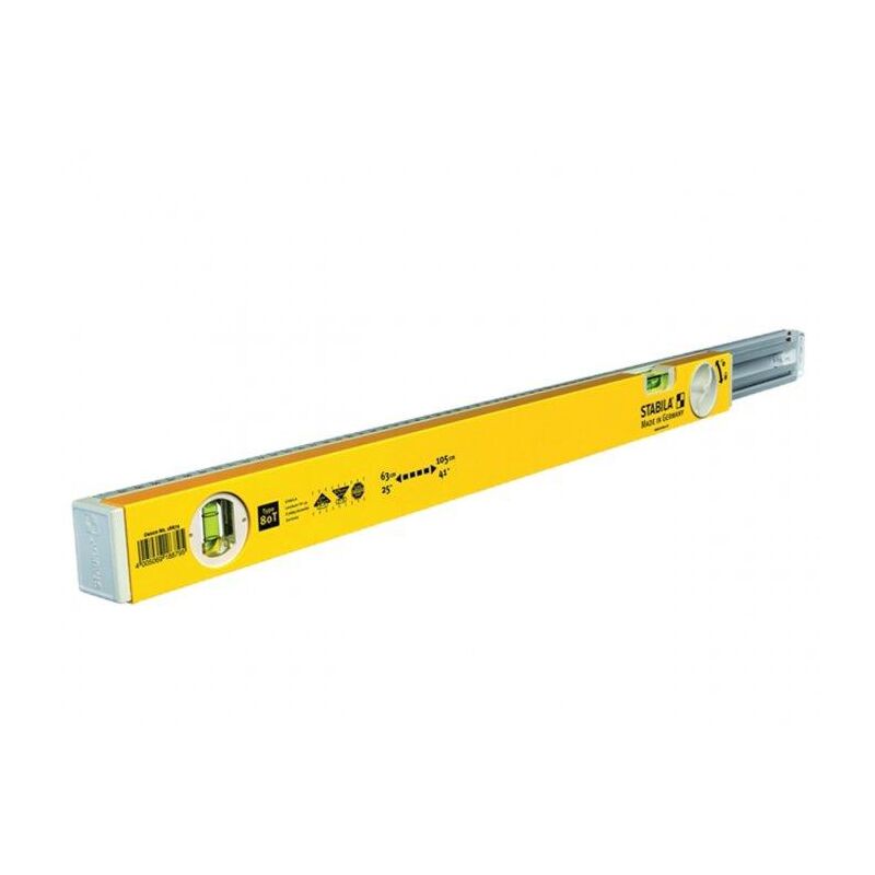 Stabila STB80T63 Telescopic Spirit Level 2 Vials 63 105cm