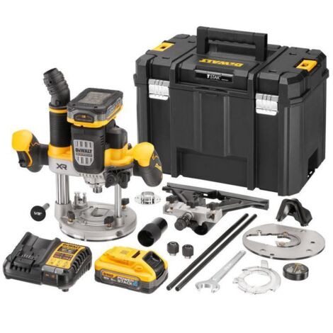 Dewalt DCW620H2 18v XR Brushless 1/2" Plunge Router Kit - 2 x 5.0ah ...
