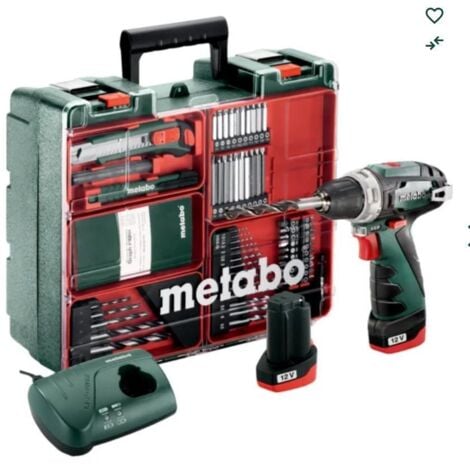 Metabo PowerMaxx BS 12V Basic Mobile Workshop With 2 x 2.0 Ah Batteries