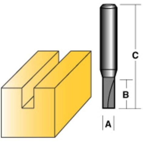 Carbitool - Straight Router Bit 5Mm 1/4" Shank