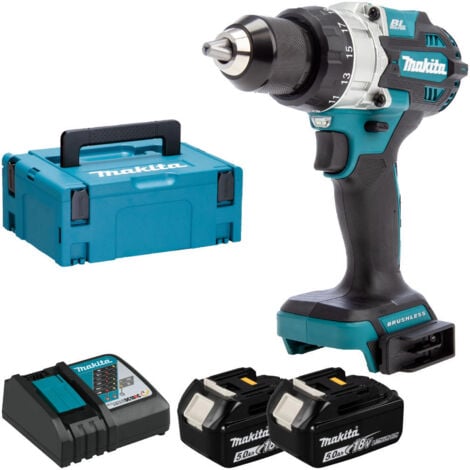 Makita DHP486RTJ 18V LXT Brushless Combi Drill With 2x 5Ah Batteries