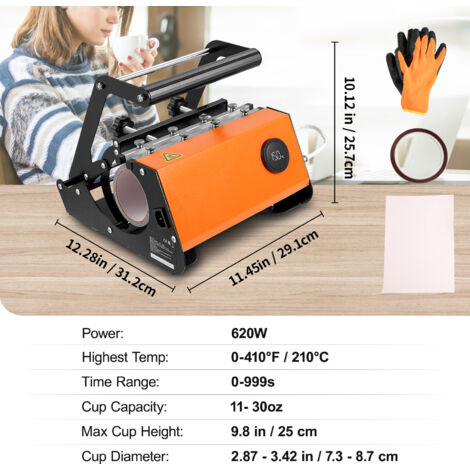 Mophorn Mug Heat Press Machine, 30oz Tumbler Sublimation Transfer für ...