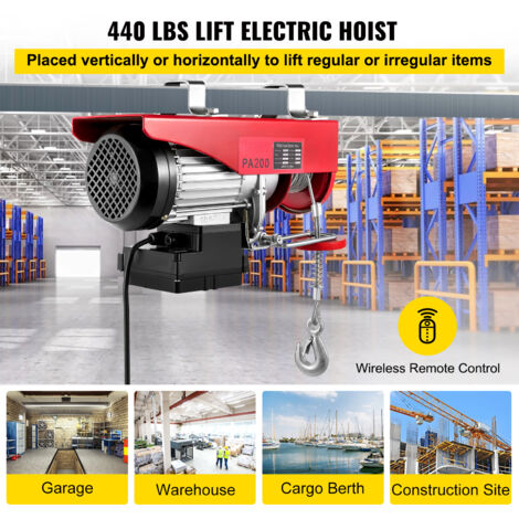 Mophorn Elektro-Hebezeug, 200 kg Elektro-Winde, Elektro-Lift mit ...