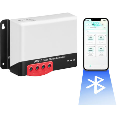 Mophorn 40A MPPT Solarladeregler, 12V/24V Auto-DC-Eingang, Bluetooth-Modul, effizienter Regler ...