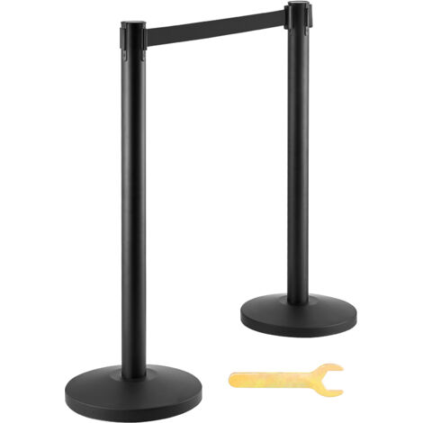 Mophorn Crowd Control Stanchions, 2-Pack Crowd Control Barriers, Carbon ...
