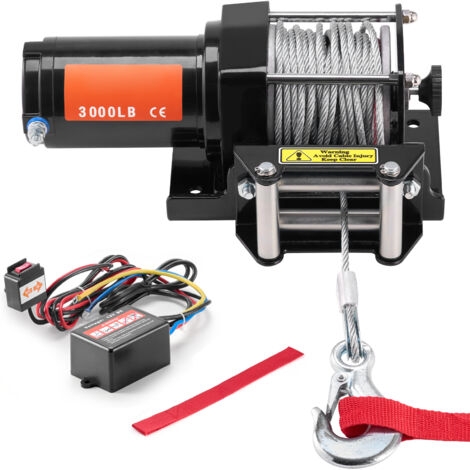 Mophorn 3000 lb elektrische Seilwinde, 12 V DC, ATV/UTV-Abschleppwinde ...