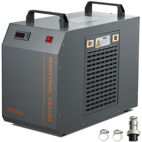 Mophorn Industrial Water Chiller CW-5202 - 7L Tank, 18 L/min Flow, Compressor Cooler for Laser ...