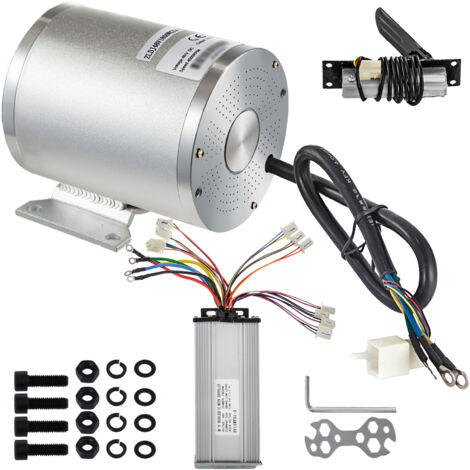 Mophorn 1800 W DC 48 V Bürstenmotor – Elektromotor mit Controller, Pedal, Ladegerät für ...