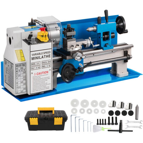 Mophorn 7x14 pollici metallo tornio 50-2500 RPM 550W Mini tornio da ...