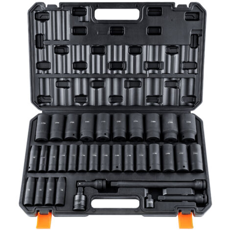Mophorn Set di bussole a impatto profondo da 1/2",34 pezzi,metriche da ...